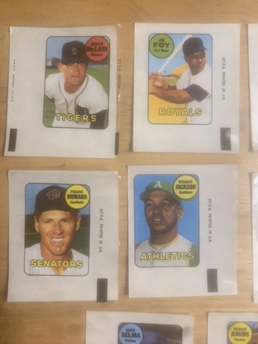 1969 Topps Decals Set Lot of Different Baseball Cards. Reggie Jackson ...