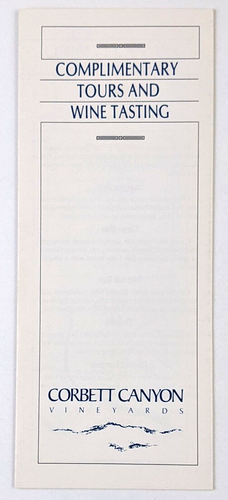 1980s Corbett Canyon Vineyards San Luis Obispo California VTG Travel ...