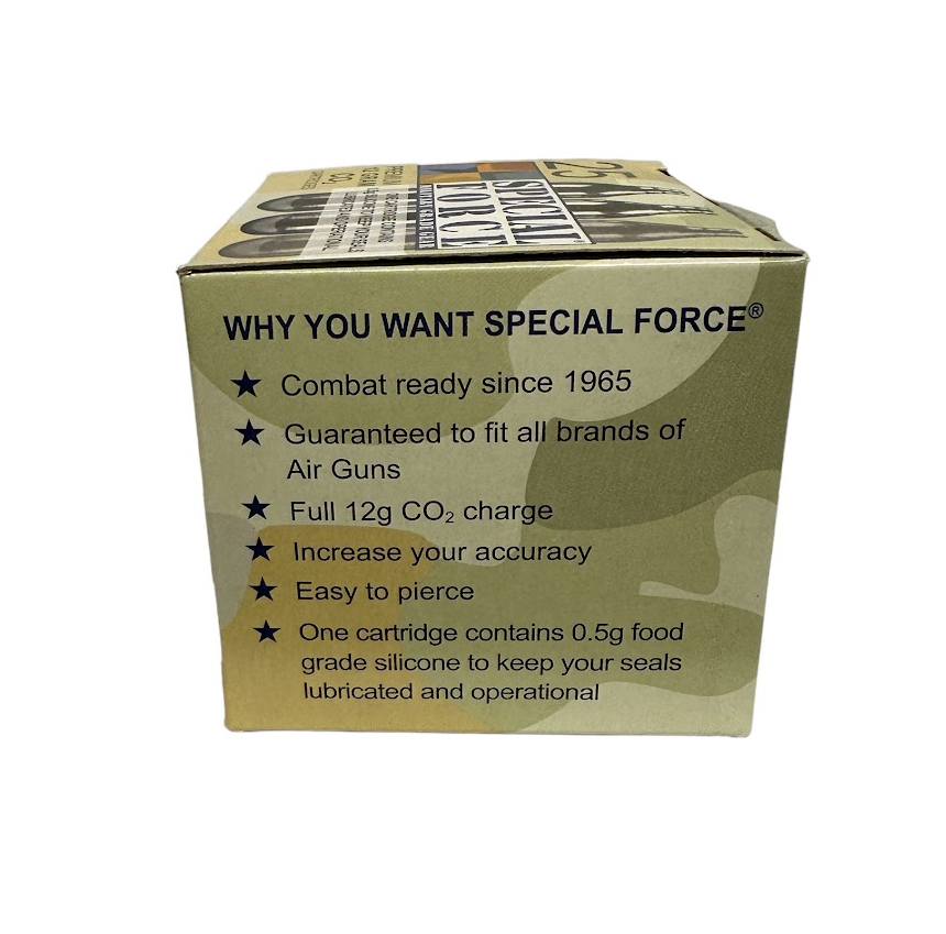 25 PK 12 Gram Special Force CO2 cartridges with Oiler for Byrna w/Boost ...