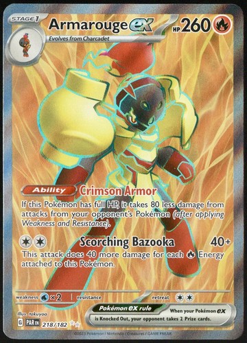 Pokemon Armarouge EX 218/182 Paradox Rift Ultra Rare Full Art Holo | eBay