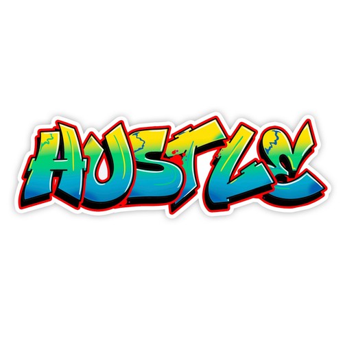 Hustle Graffiti Writing Sticker Decal Motivate Window Stickers Car ...