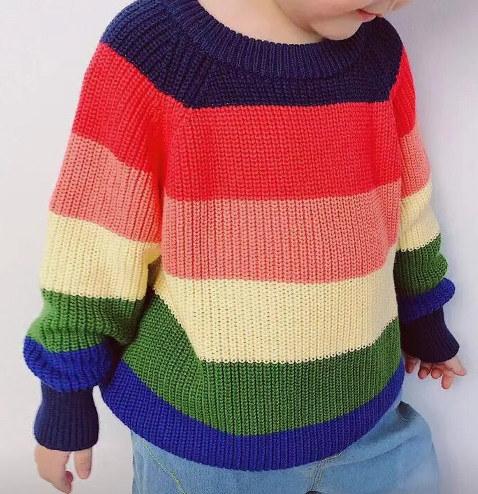 3 to 6 Year Rainbow Sweater Children Baby Sweaters Boys and Girls ...