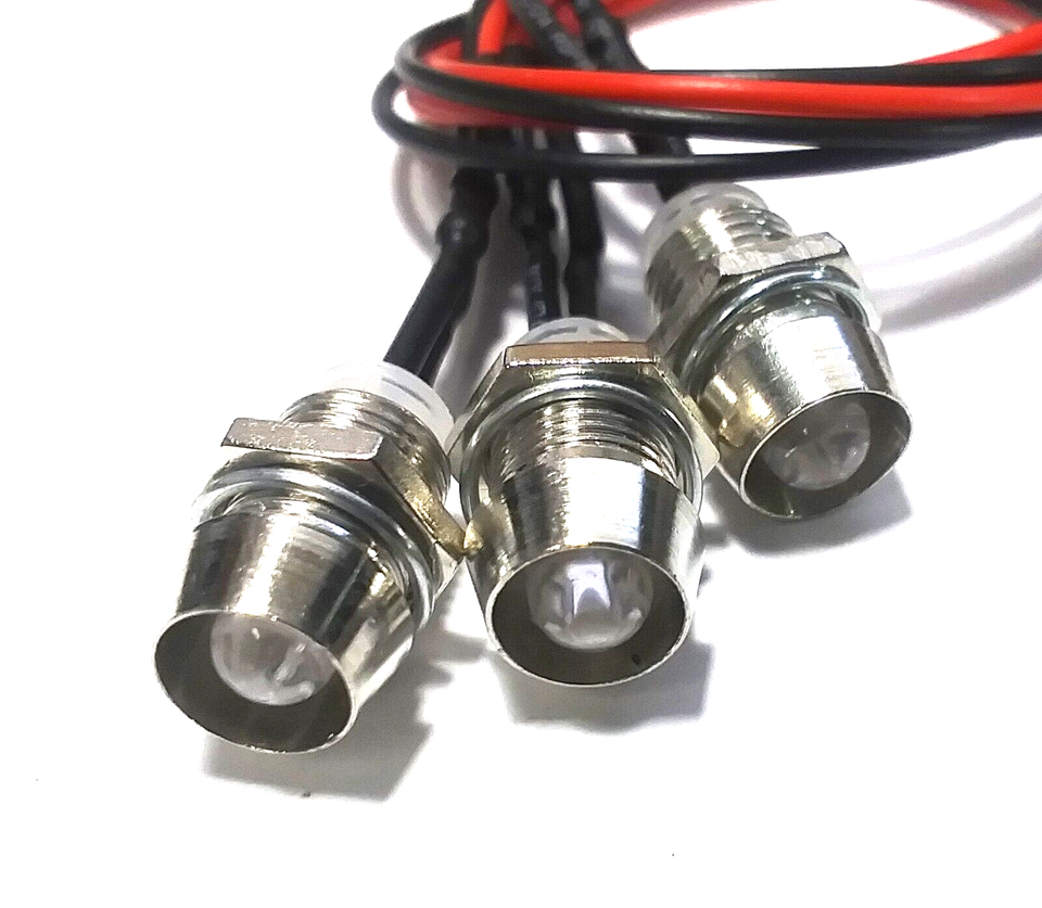 3 Super Bright 12 volt White LED Courtesy Lights in Stainless Steel ...