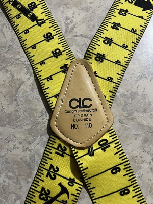 2" Wide Custom Leathercraft Elastic Work Suspenders - Tape Ruler | eBay