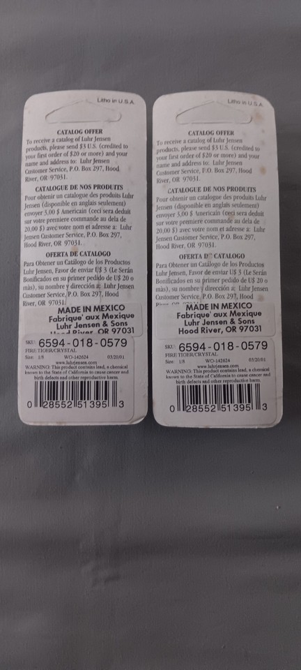 Pre Rapala Vintage Luhr Jensen Speed Trap Fire tiger Crystal 1/8oz ...