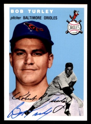 1994 Topps Archives Baseball #85 Bob Turley 1954 Reprint Signed Auto ...