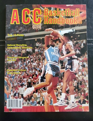 1989-90 ACC BASKETBALL HANDBOOK Magazine North Carolina Tar Heels | eBay