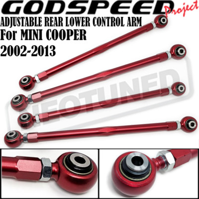For Mini Cooper 02-13 Godspeed 4-Piece Adjustable Rear Lower Control ...