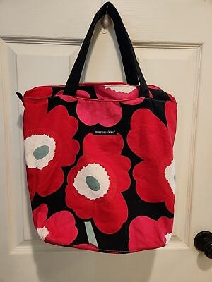 Marimekko Red Poppy Canvas Tote Bag | eBay