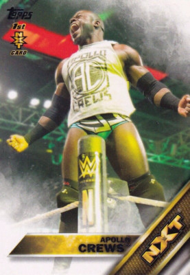 Apollo Crews 2016 WWE Topps Wrestling Trading Card WWF Wrestler Raw 1st ...