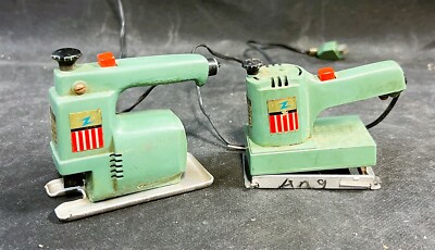 Vintage IDEAL Power Mite Miniature Tools Workshop Power Toys Saw Sander ...