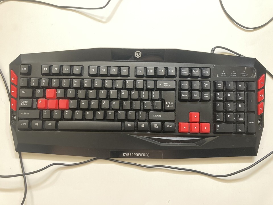 CYBERPOWER PC Multimedia Gaming USB Keyboard + Gaming Optical Mouse ...