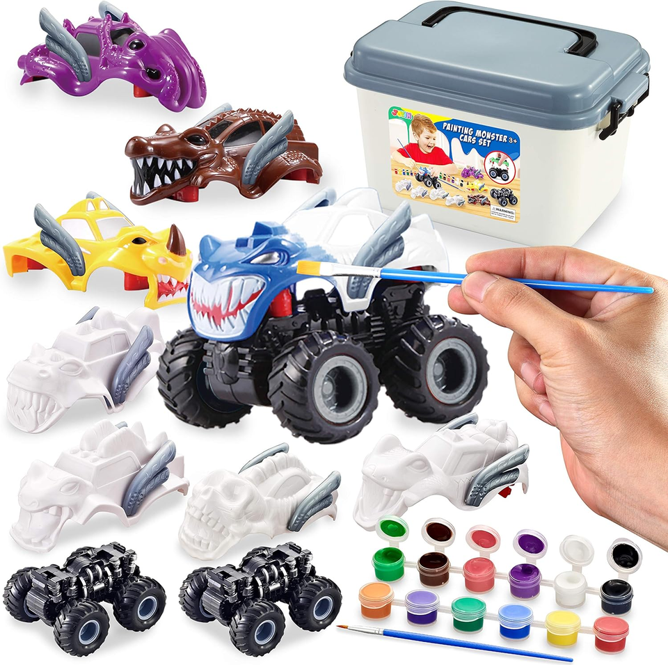 Kids Craft Kit Build & Paint Your Own Monster Car Art & Craft Kit DIY ...