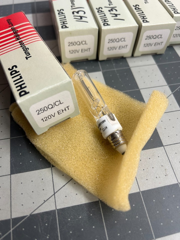 7-pack lot Philips 250Q/CL Tungsten Halogen Lamp 250-Watt 120V EHT ...