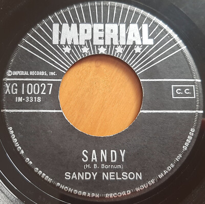 SANDY NELSON SANDY / CARAVAN ORIG GREEK 45' IMPERIAL 1963 H.B. BARNUM ...