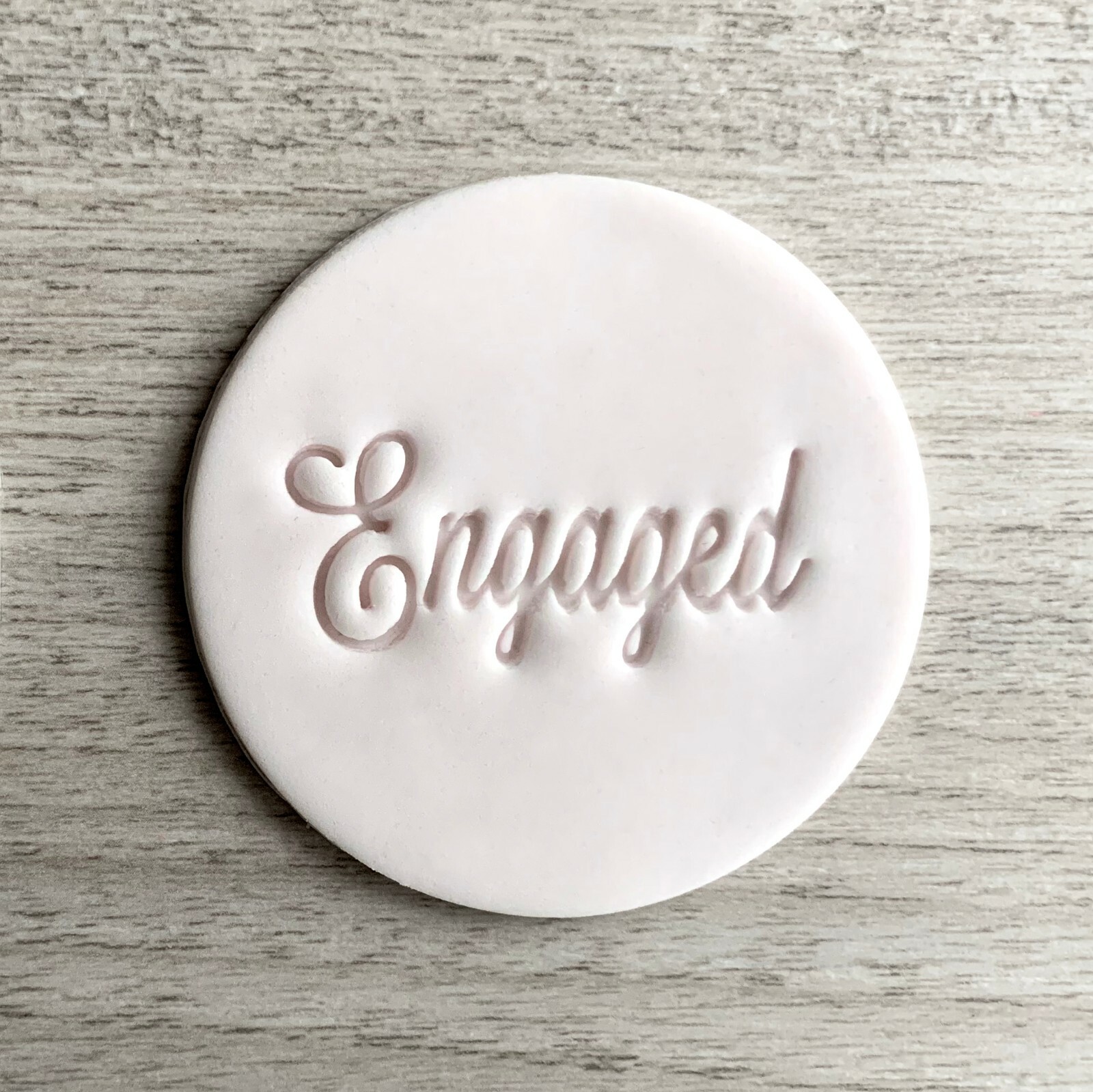 Engaged Fondant Embosser or Cookie Stamp with handle Icing Frosting Love | eBay