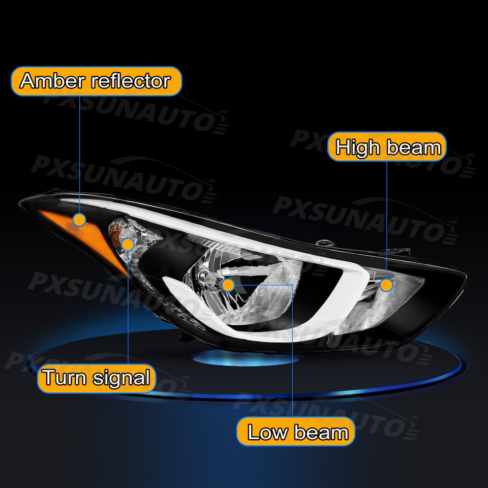For 2014 2015 2016 Hyundai Elantra Headlight Assembly Replace Factory ...