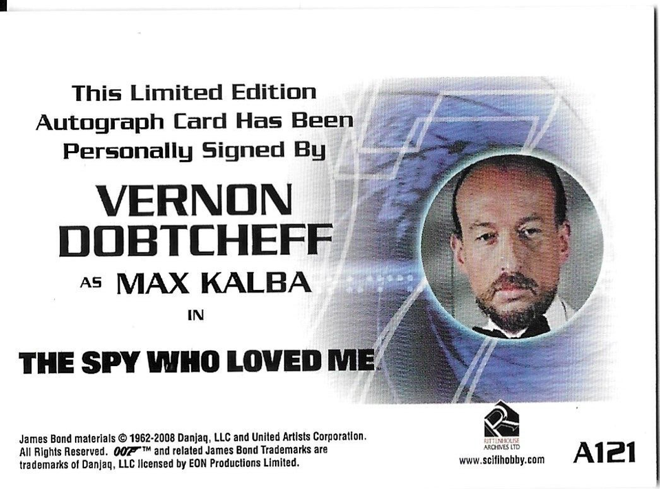 James Bond in Motion - Vernon Dobtcheff - Max Kalba - Autograph - A121 ...