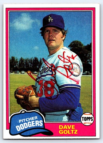 Dave Goltz 1981 Topps #548 Autograph / Signed in person Los Angeles ...