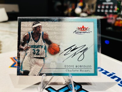 2000-01 Fleer Tradition Eddie Robinson Autographics Charlotte Hornets ...