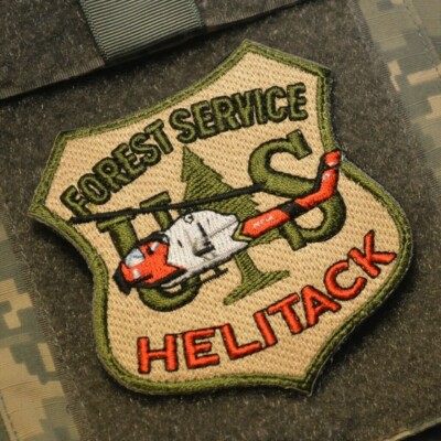 CERTIFIED WILDLAND US FIREFIGHTER FOREST SERVICE vêlkrö PATCH: HELITACK ...