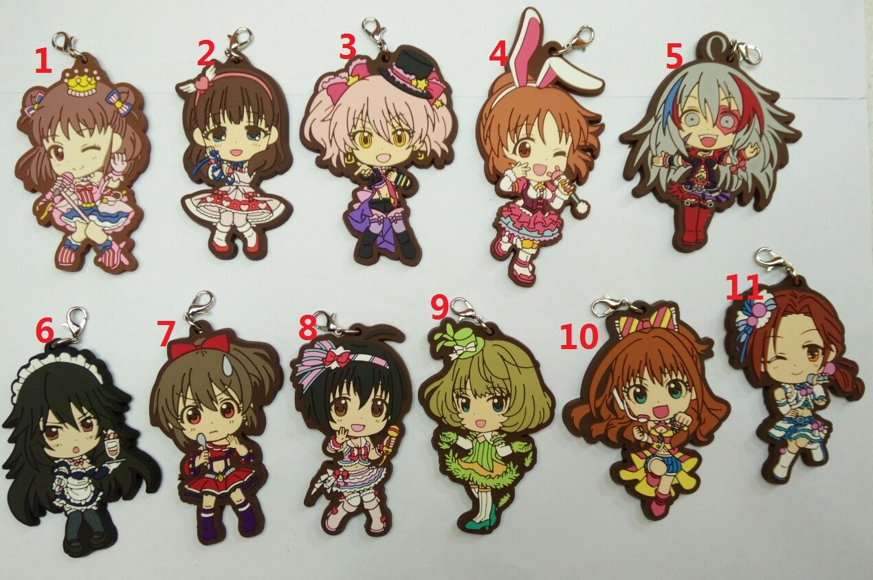 The iDOLMASTER Cinderella Girls Anime Rubber Strap Keychain Keyring ...