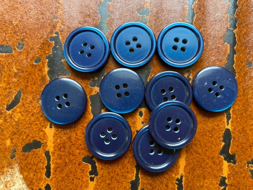 10 Vintage Blue Buttons. 19mms. diam | eBay Australia