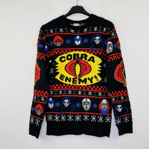 GI Joe Men's Medium Ugly Christmas Sweater Black Cobra Enemy Fair Isle ...