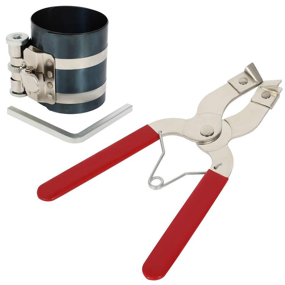 Piston Ring Compressor and Piston Ring Installer Pliers kit Universal ...