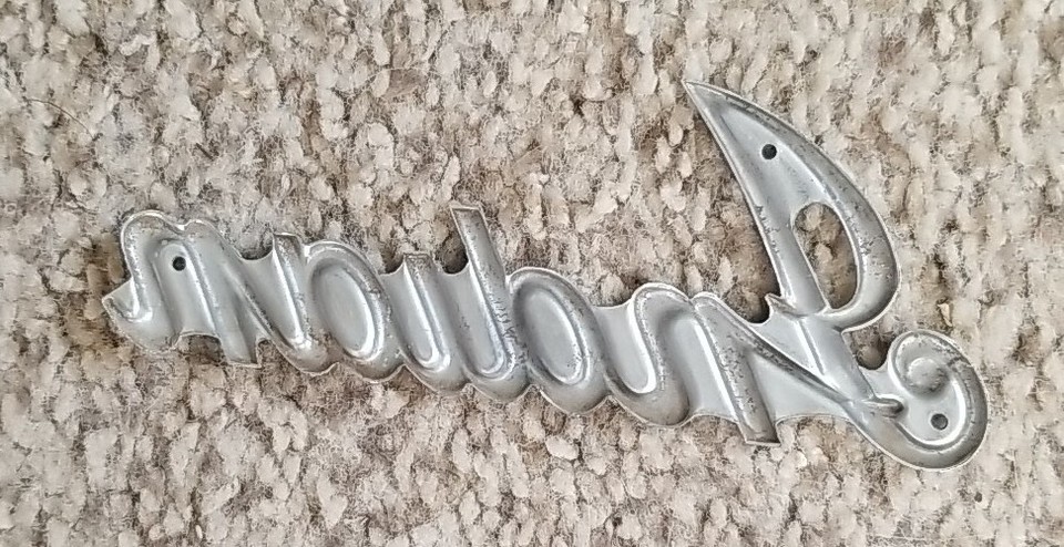 Vintage Old Original 1940s Indian Motorcycle Chrome Gas Tank Script ...