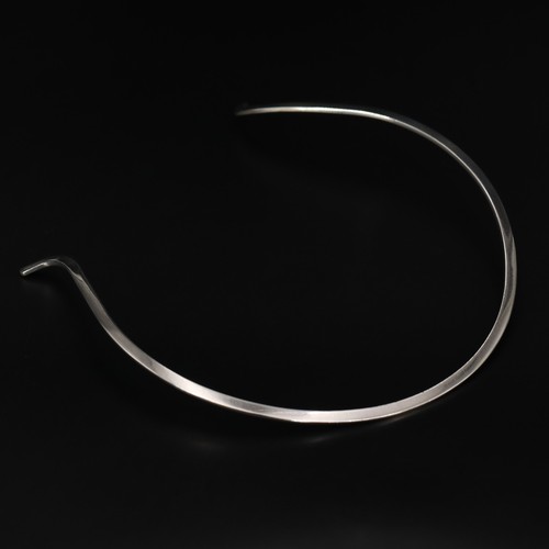 Sterling Silver - DESIGNER Modern 4mm Wavy 15" Collar Choker Necklace - 20g | eBay