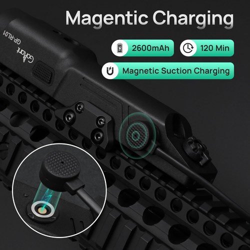 2000 Lumen Aluminum Alloy Rifle Laser Light Combo, 2.5 Hours Long ...