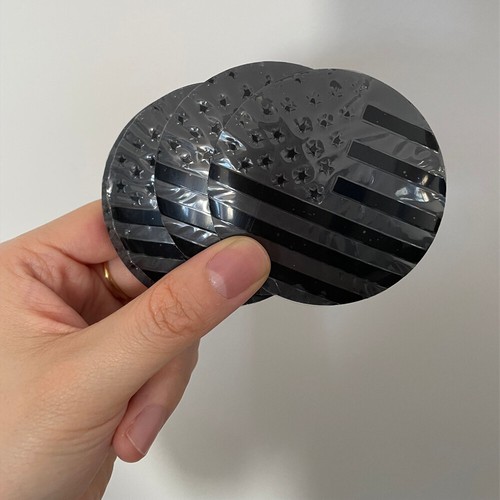 4Pcs 64mm Black US American Flag Car Rim Hub Cap Decal Wheel Center ...