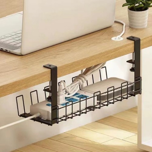 Wire Rack Under Desk Cable Organizer Home Durable Basket Management ...
