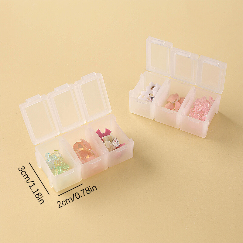 Transparent Nail Art Empty Storage Plastic Case Box Accessories ...