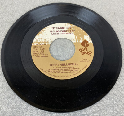 TERRI HOLLOWELL - STRAWBERRY FIELDS FOREVER - 45 VINYL RECORD (TY-168 ...