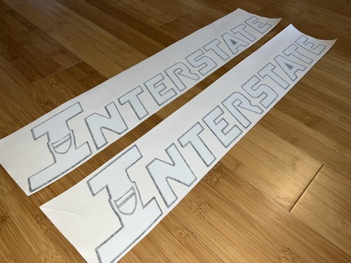 Interstate Trailer Decal Sticker Kit 24” (Set of 2) Flatbed Replacement ...