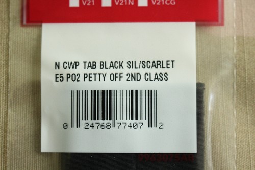 USN US NAVY PO2 E-5 PETTY OFFICER NWU COLD WEATHER UNIFORM BLACK ...