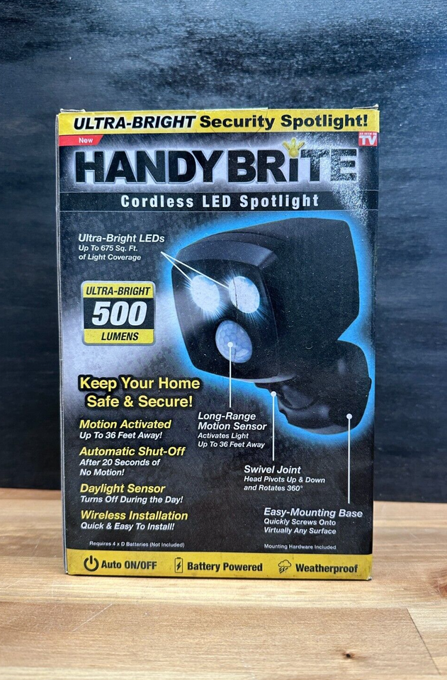 Handy Brite Cordless Ultra-Bright LED Motion-Activated Security ...