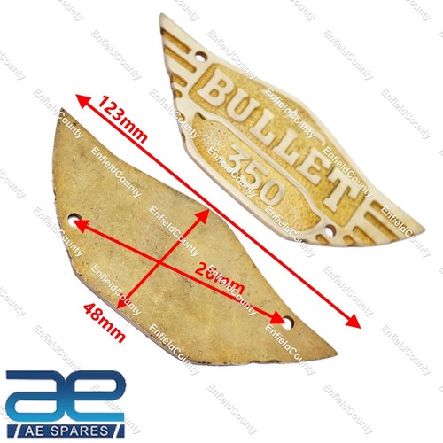 Fits Royal Enfield Bullet 350cc Tool Box Badges Logo Brass Set | eBay ...
