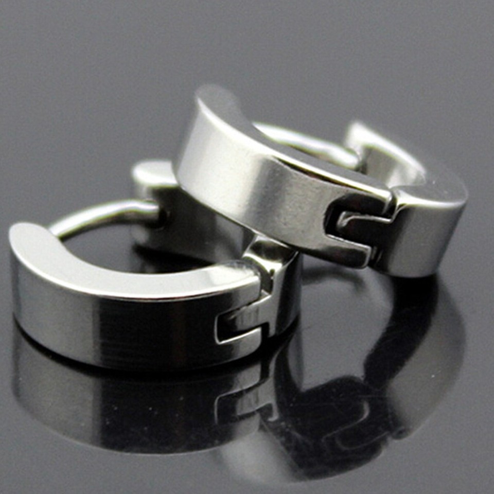 1Pair Women Earrings Simple Round Shape Earrings Ear Studs Rings ...