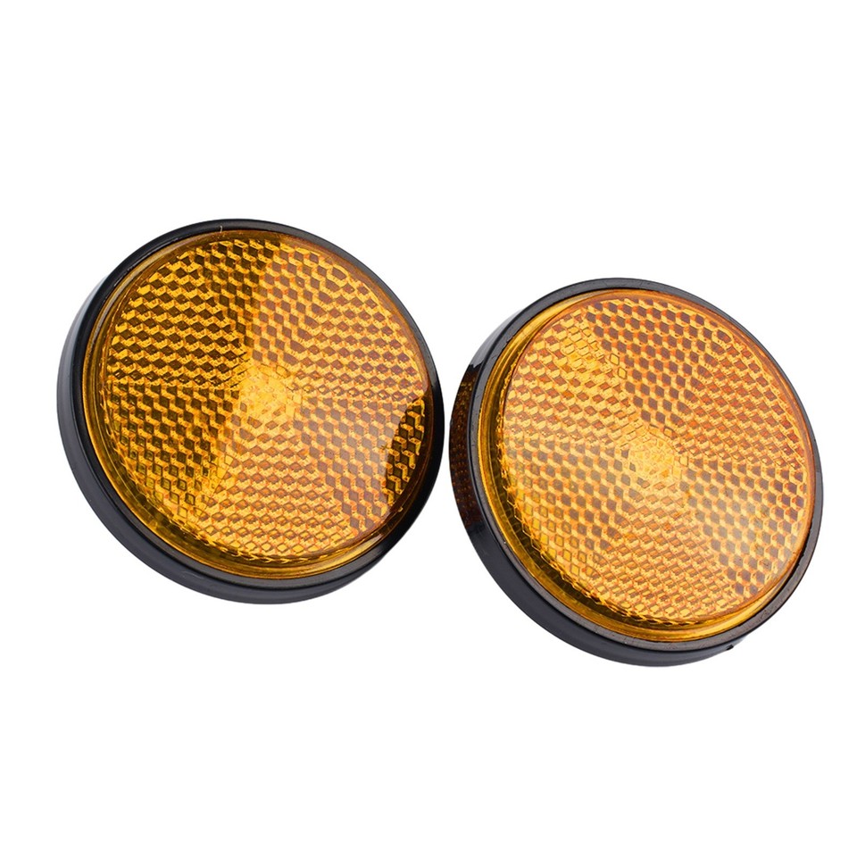 2xCircular Reflector Car Trucks/Motorcycle Night Reflector Refraction ...