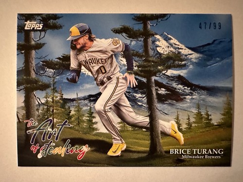 2025 Topps x Bob Ross Brice Turang The Art Of Stealing Paint Splatter ...