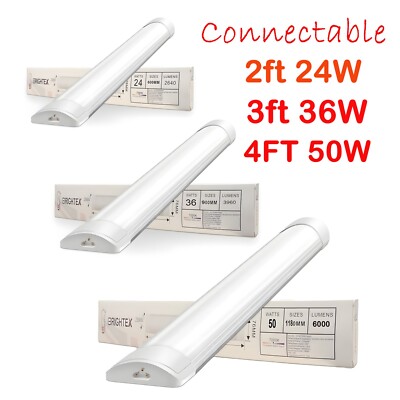 led batten light Tube 2FT 3FT 4FT Wall Connectable lamp ceiling Garage ...