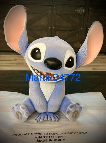 2025 Disney Lilo and Stitch Movie Popcorn Bucket Flocked Regal Huge ...