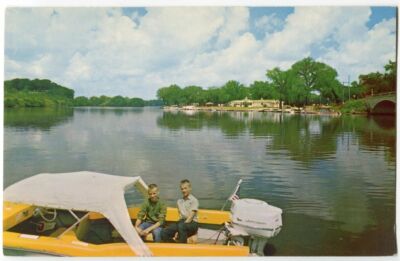 Cedar River, Cedar Falls Boat Club, Waterloo, Cedar Falls IA Iowa 1960s ...