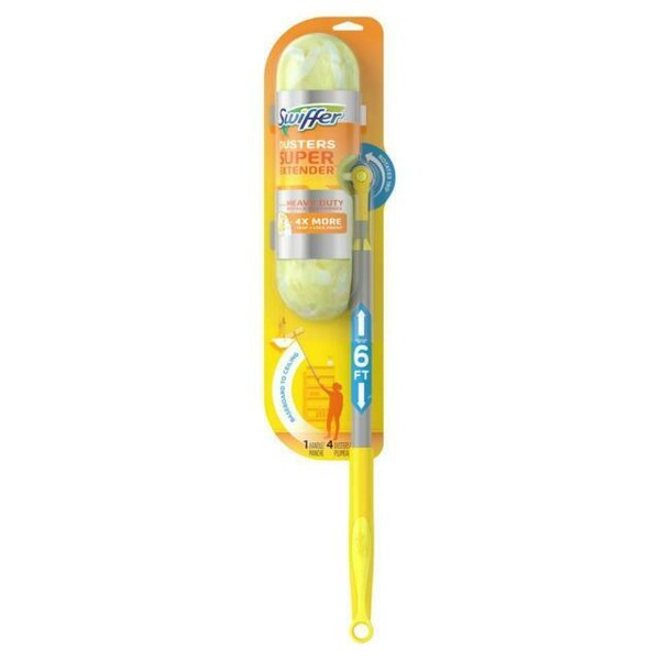 Swiffer Duster Heavy Duty Super Extendable 6ft Handle Starter Cleaning ...