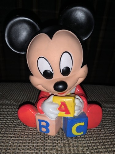 Vintage Mickey Mouse Rubber Toy A B C Blocks Shelcore 1984 | eBay