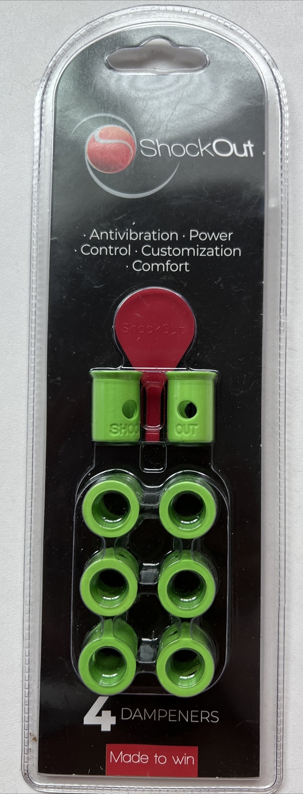 ShockOut Dual Pro Grip Padel Racket Dampeners 4 Damper Balance Reduce ...