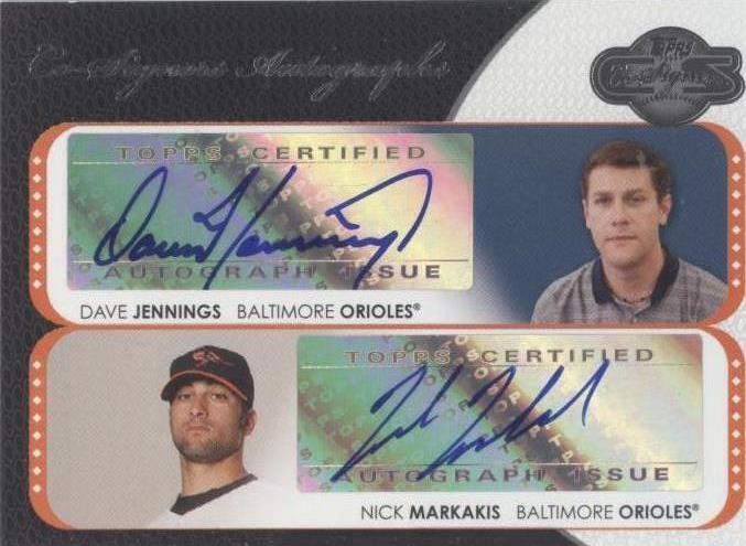 2008 Topps Co-Signers - Co-Signers Autographs Nick Markakis, Dave ...